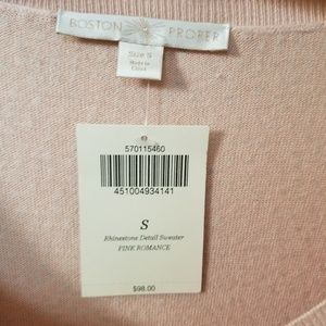 Boston Proper | Sweaters | Boston Proper Sweater Rhinestone Pink ...